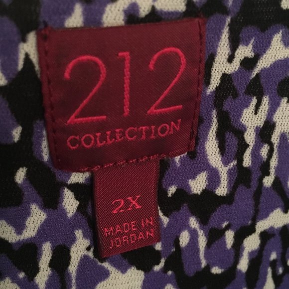 212 Collection | Tops | 22 Collection Cowl Neck Black Gray Tank Size 2x ...